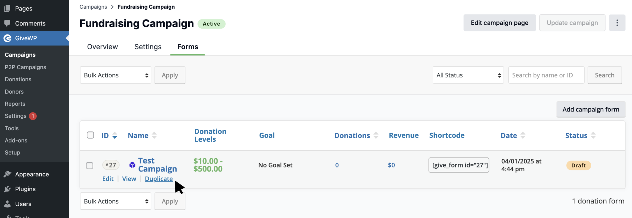 GiveWP Forms - GiveWP